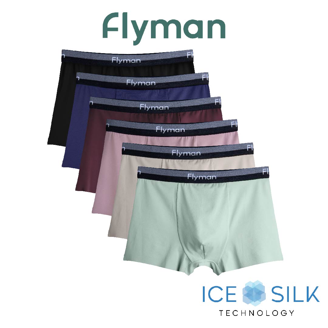 Flyman Celana Dalam Pria Boxer Ice Silk 1 pcs FM 3425